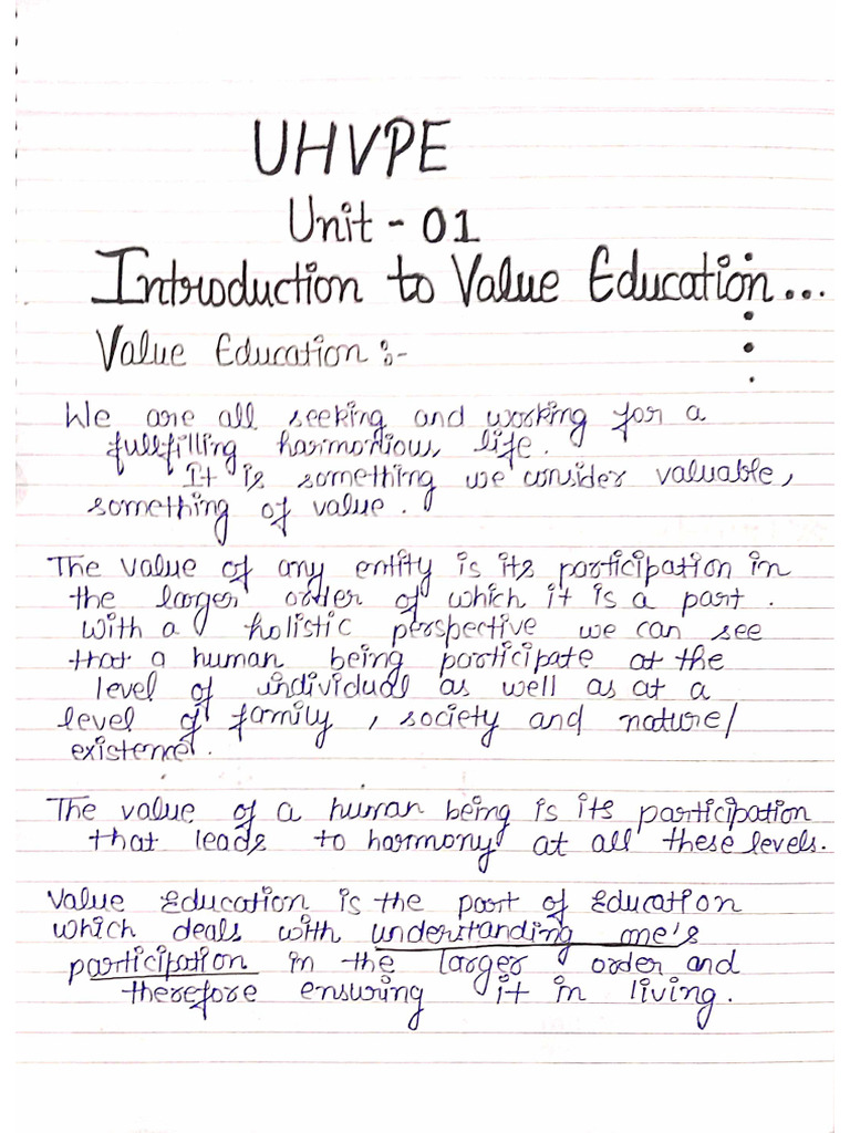 Human Value Unit-1 | PDF
