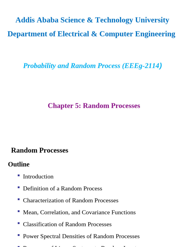 05 Random Processes | PDF | Randomness | Probability Distribution