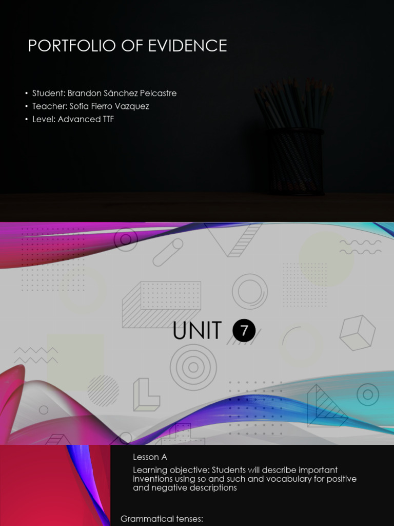 Portfolio Evidence Advanced TTF | PDF | Learning | Linguistics