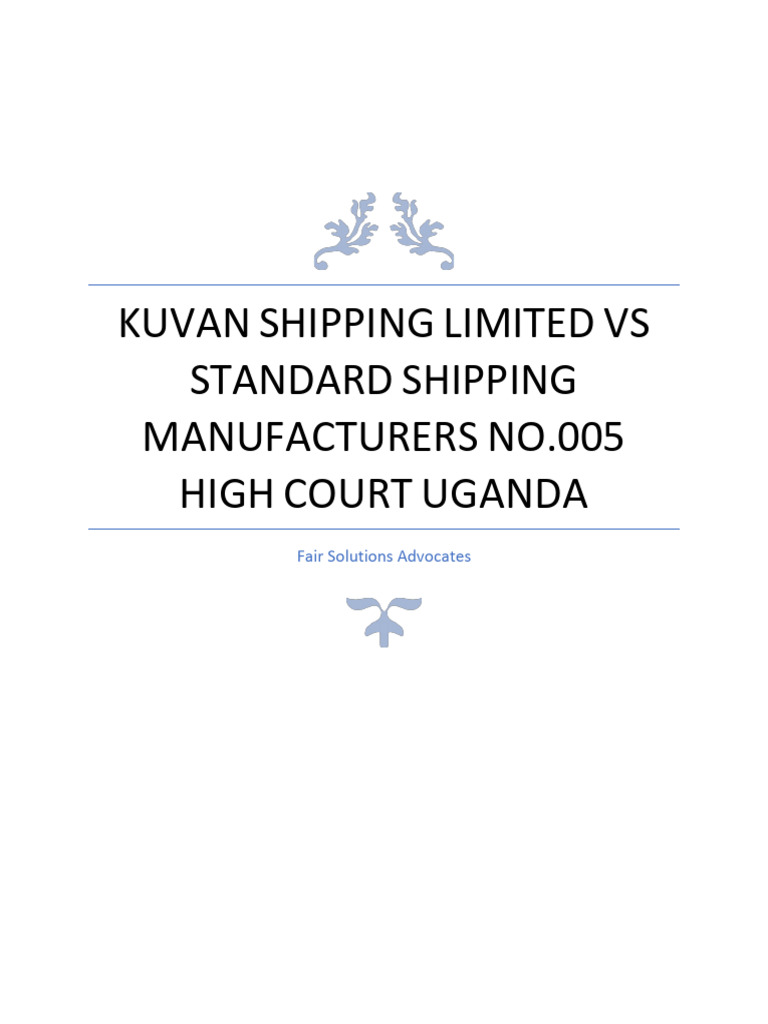 Kuvan Shipping vs Standard Shipping Case Analysis | PDF ...