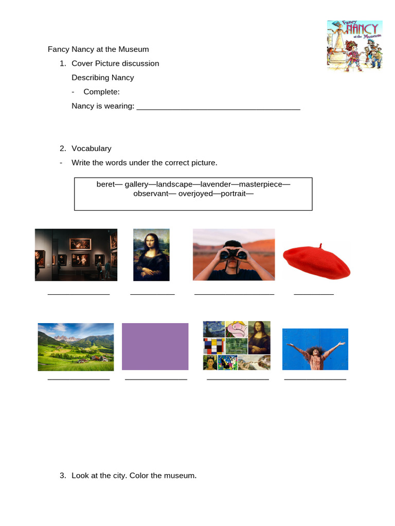 Fancy Nancy at The Museum | PDF