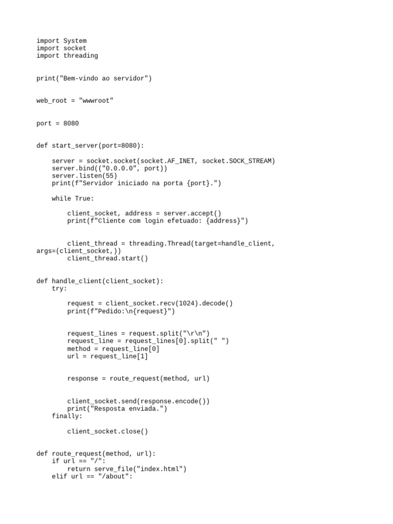 Python HTTP Server with Threading | PDF