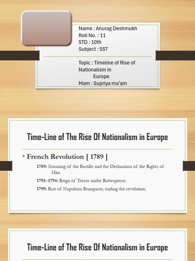 Nationalism Timeline in Europe | PDF | German Empire | Nationalism