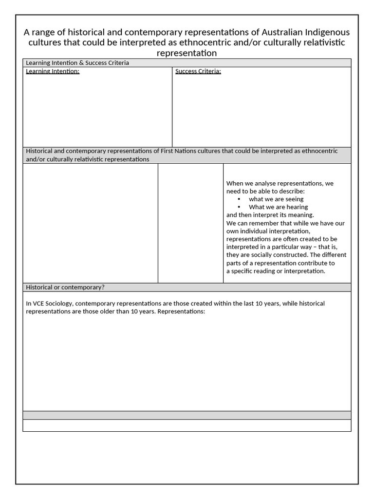 Analyzing Indigenous Cultural Representations | PDF | Relativism ...