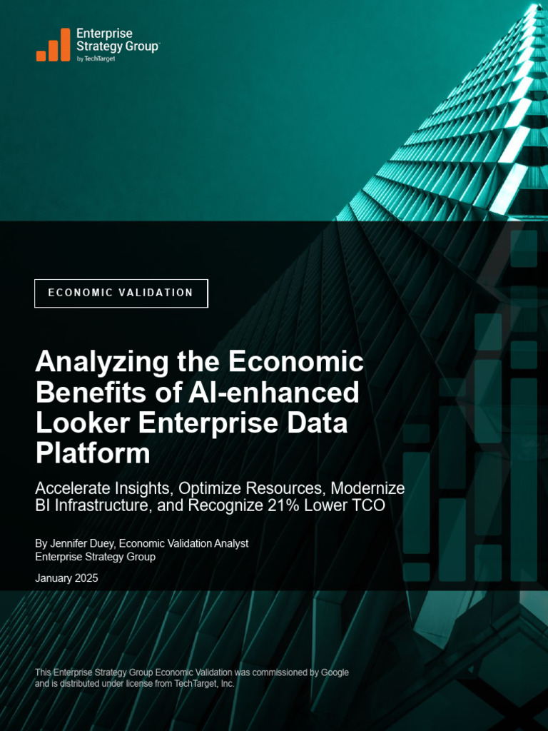 Esg Economic Validation Looker 2025 | PDF | Analytics | Cloud Computing