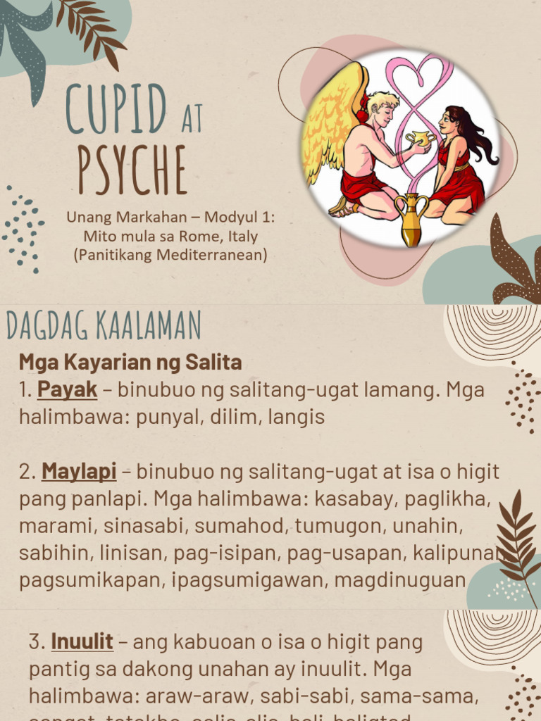 Aralin 1.1 Cupid at Psyche | PDF