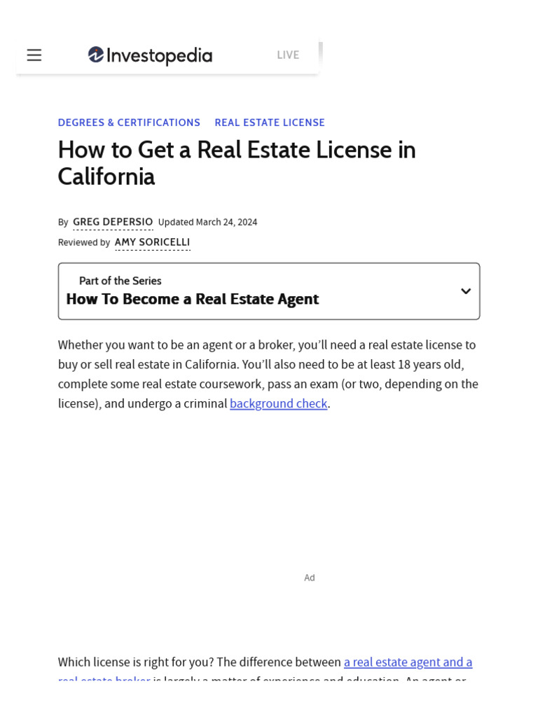 California Real Estate License Guide | PDF