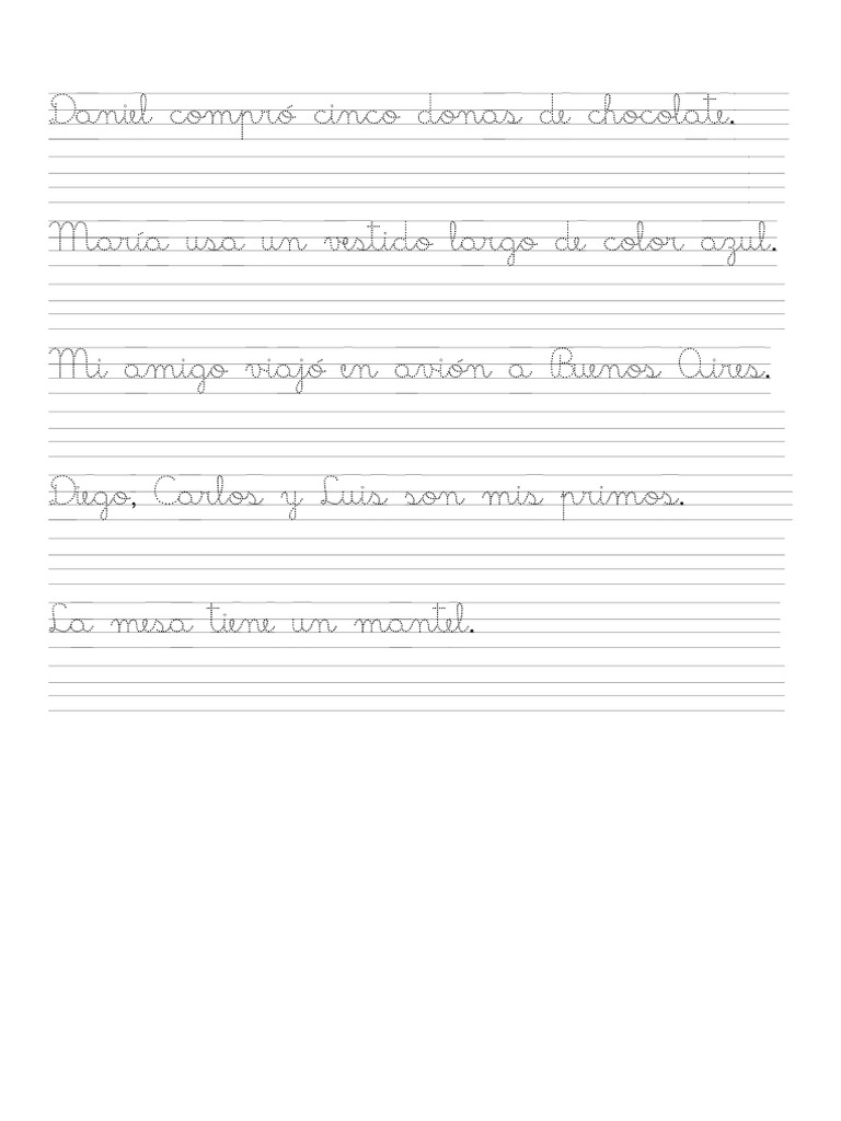 Escritura y Copia de Oraciones | PDF