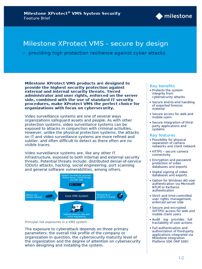 XProtect - VMS - System - Security - Feature Brief - 2019 - R1 ...
