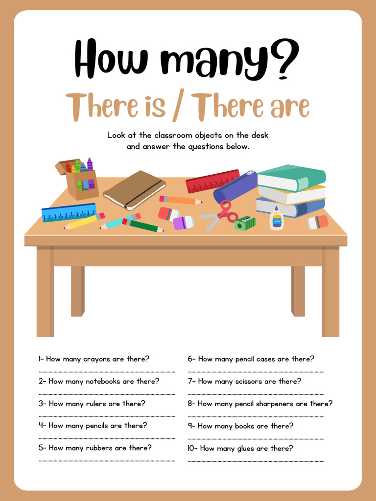 Classroom Object Count Activity | PDF | Writing Implements | Graphite