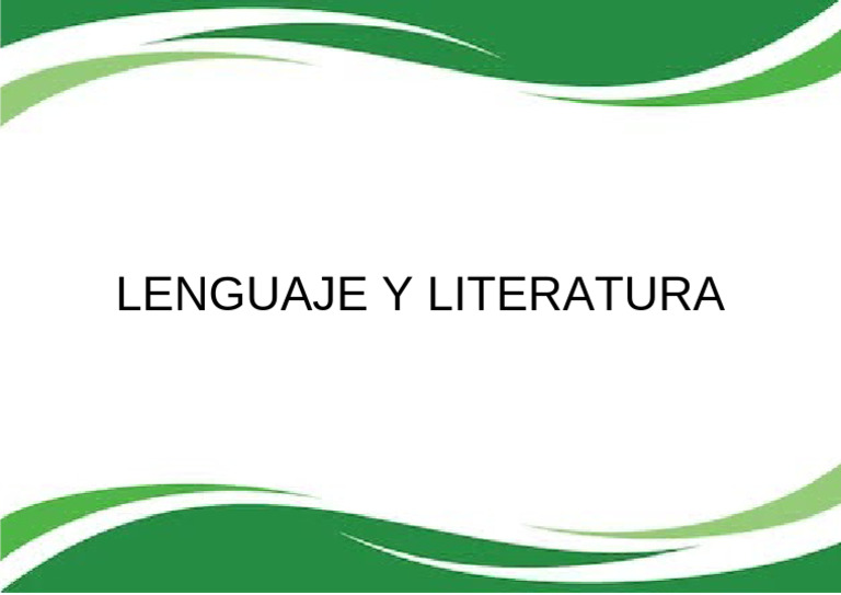 Lenguaje y Literatura | PDF