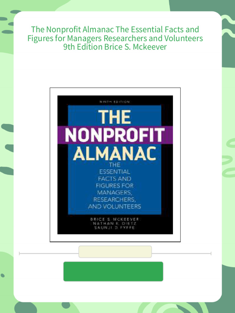 The Nonprofit Almanac The Essential Facts and Figures for Managers ...