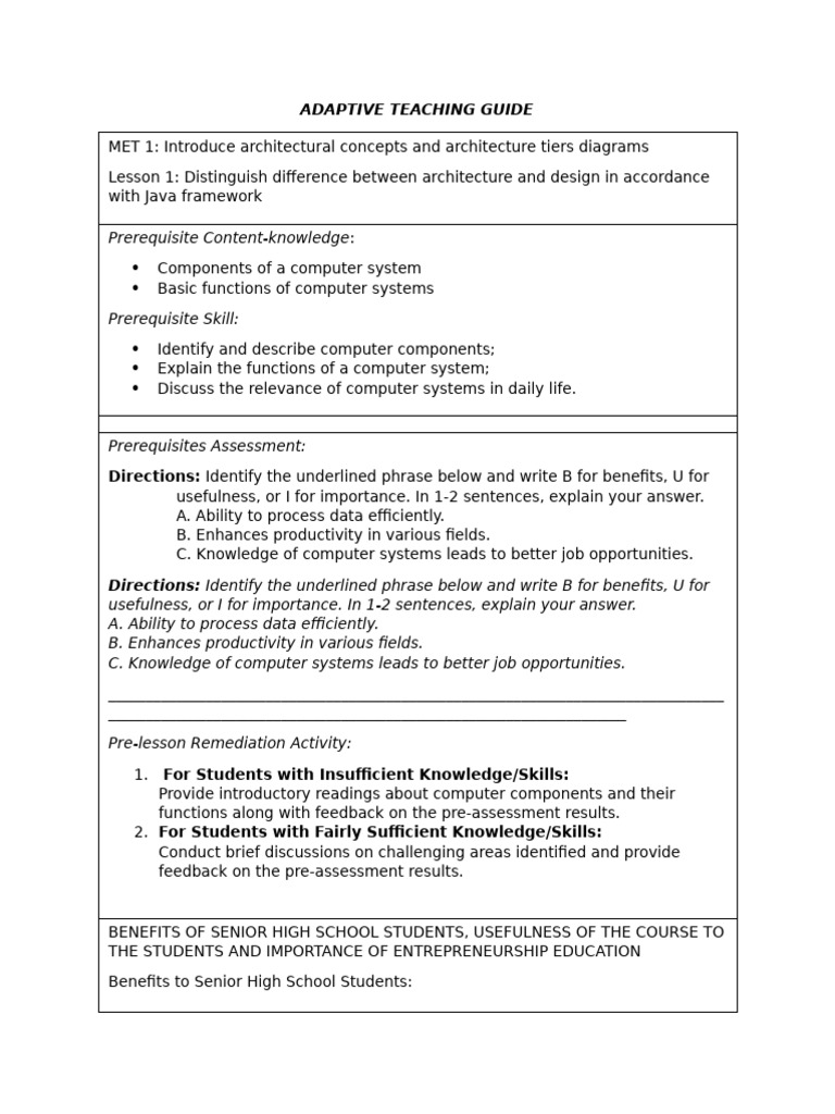 Adaptive Teaching Guide 12 | PDF | Learning | Behavior Modification