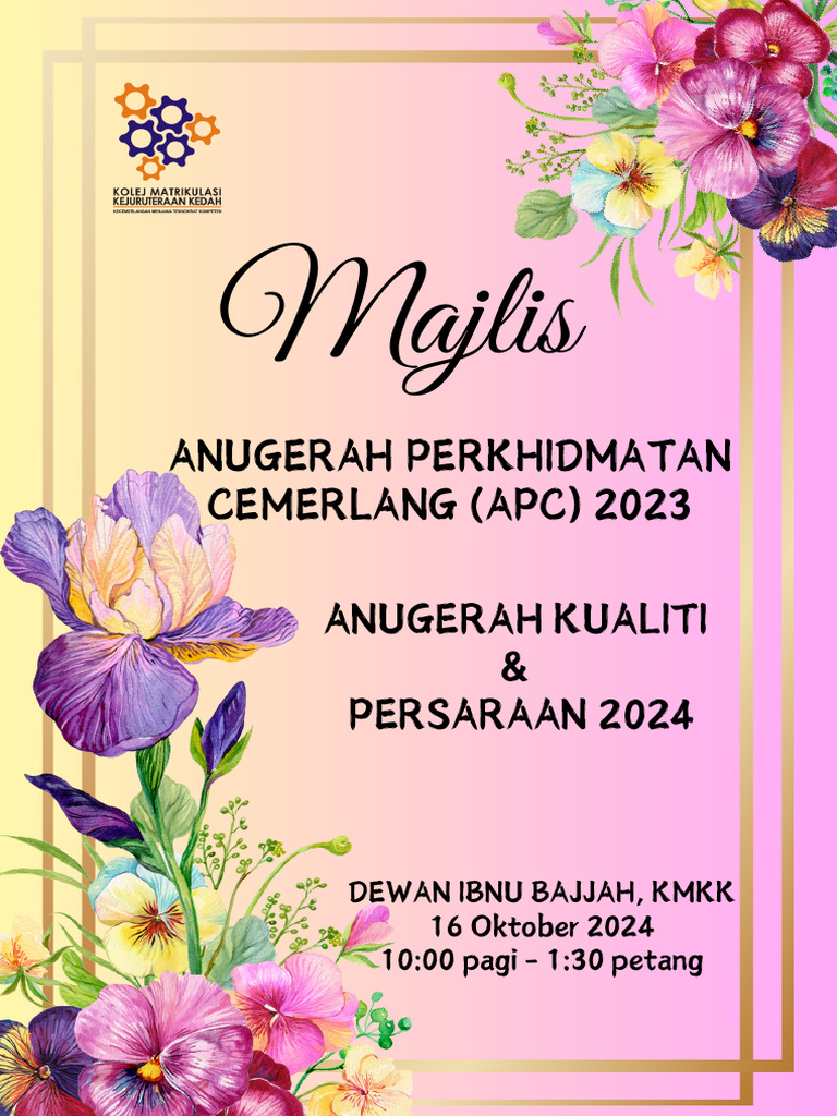 Buku Program Majlis Apc PDF | PDF