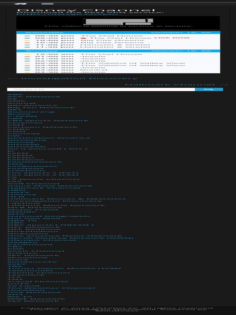 USTVGO Channel Lineup and Schedule | PDF