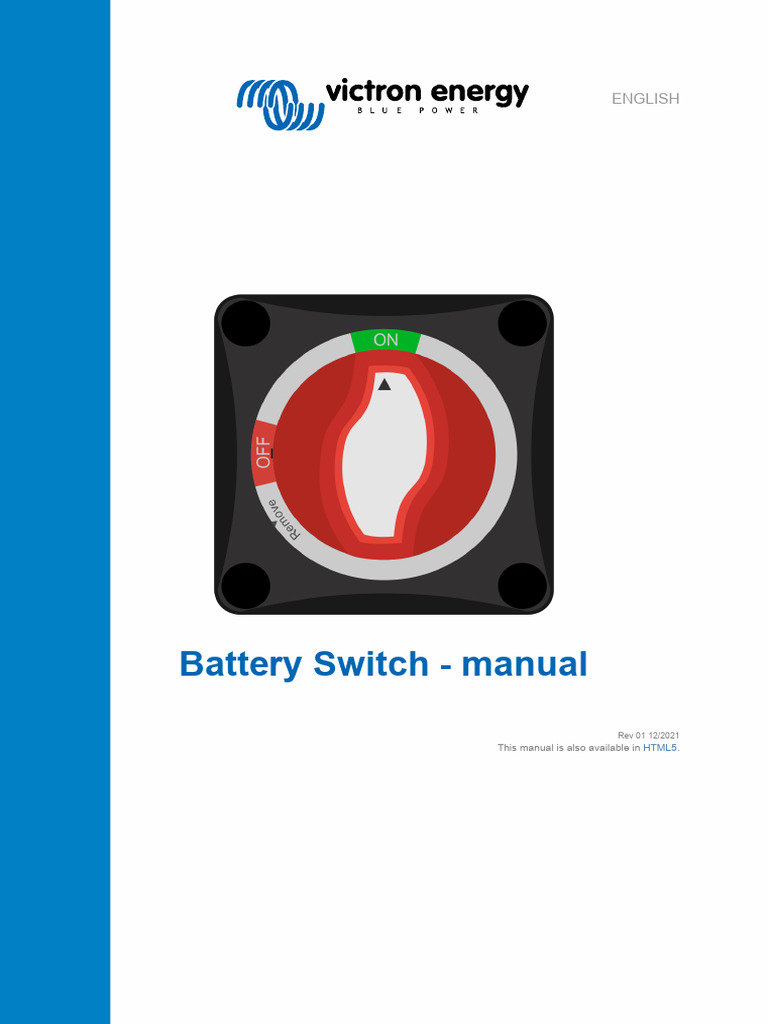 Battery Switch Manual PDF en | PDF | Switch | Direct Current
