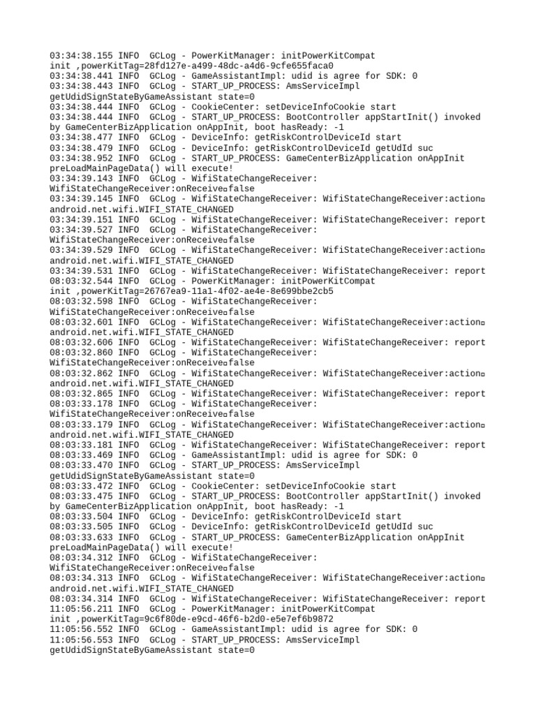 Game Initialization Log Analysis | PDF