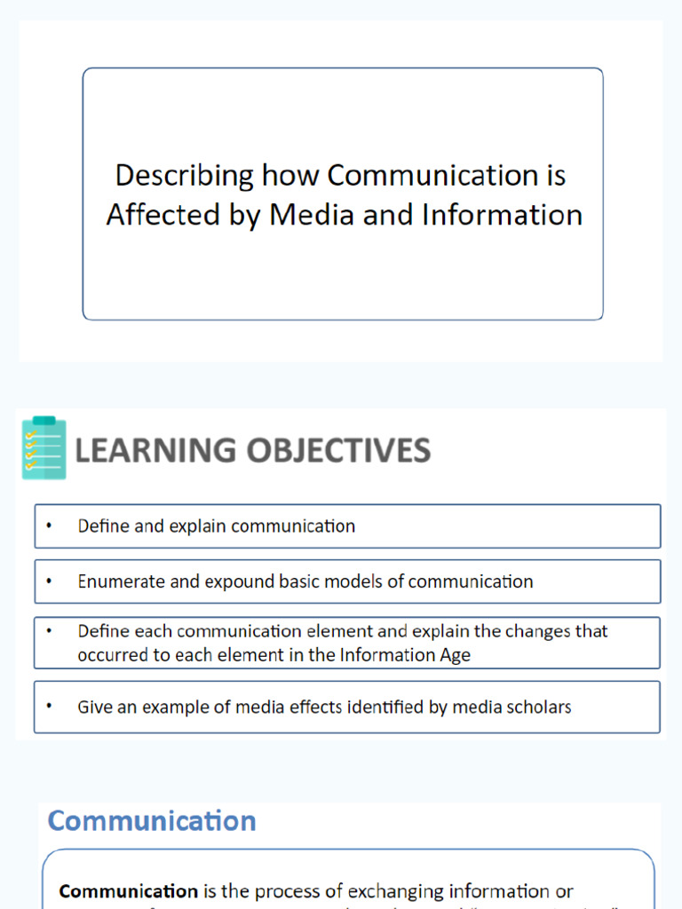 MEDIA AND INFORMATION LITERACY Lesson 1 Lec | PDF | Mass Media ...