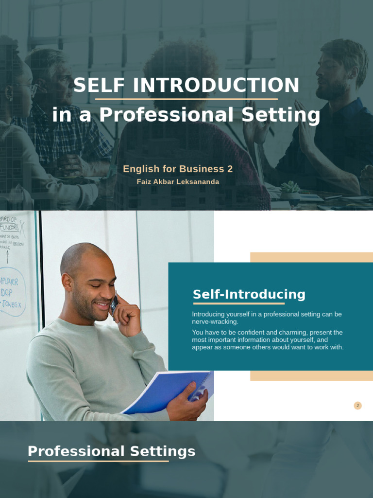 Professional Self-Introduction Tips | PDF | Body Language | Psychology