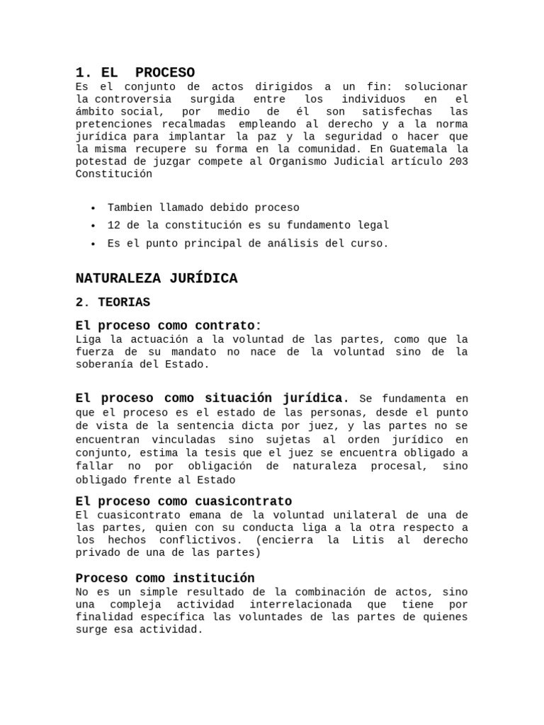 MODULO 1. EL PROCESO Y EL DERECHO PROCESAL | PDF | Ley procesal | Jurisdicción