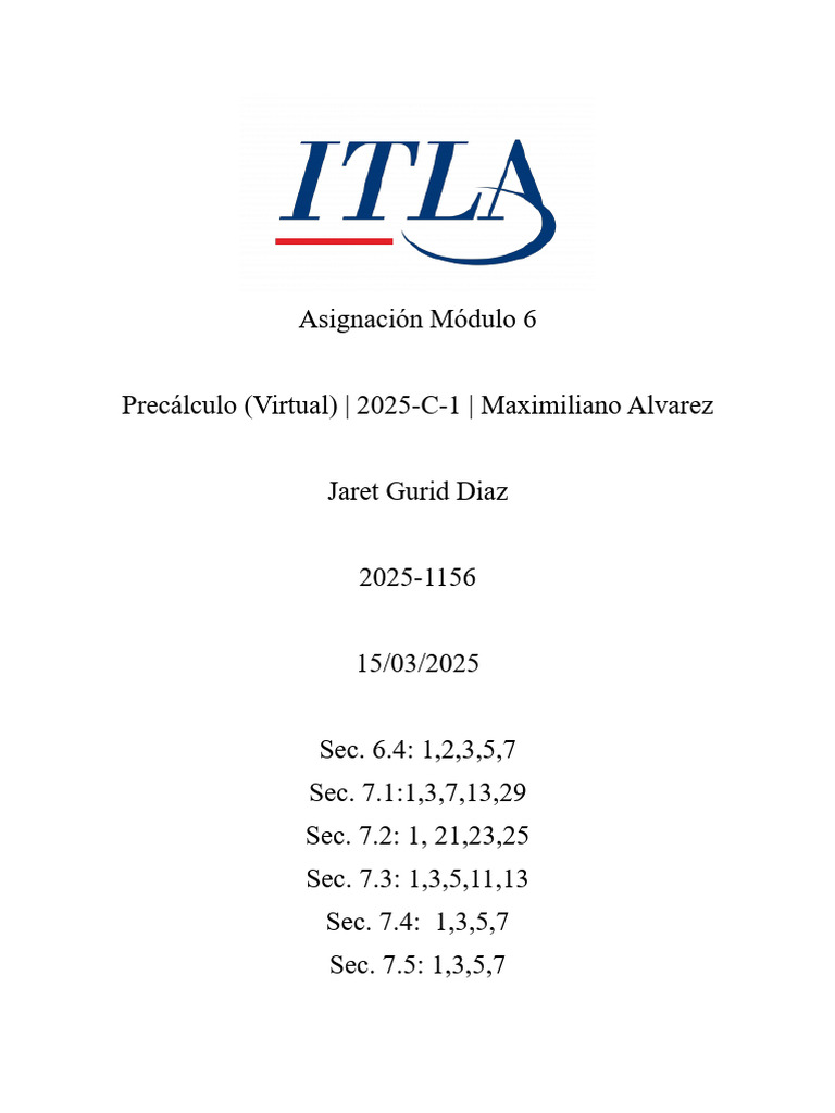 Asignación Módulo 6 | PDF