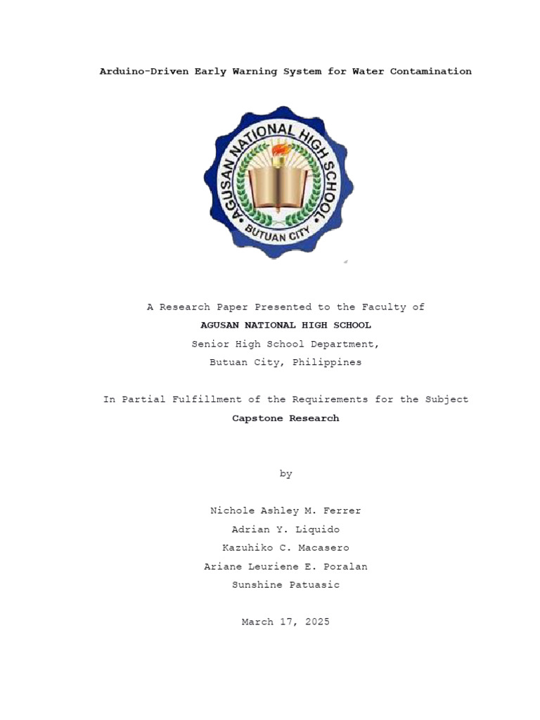 Arduino-Driven-Sensor-for-Water-Contamination-CAPSTONE-FINAL-WMP | PDF ...