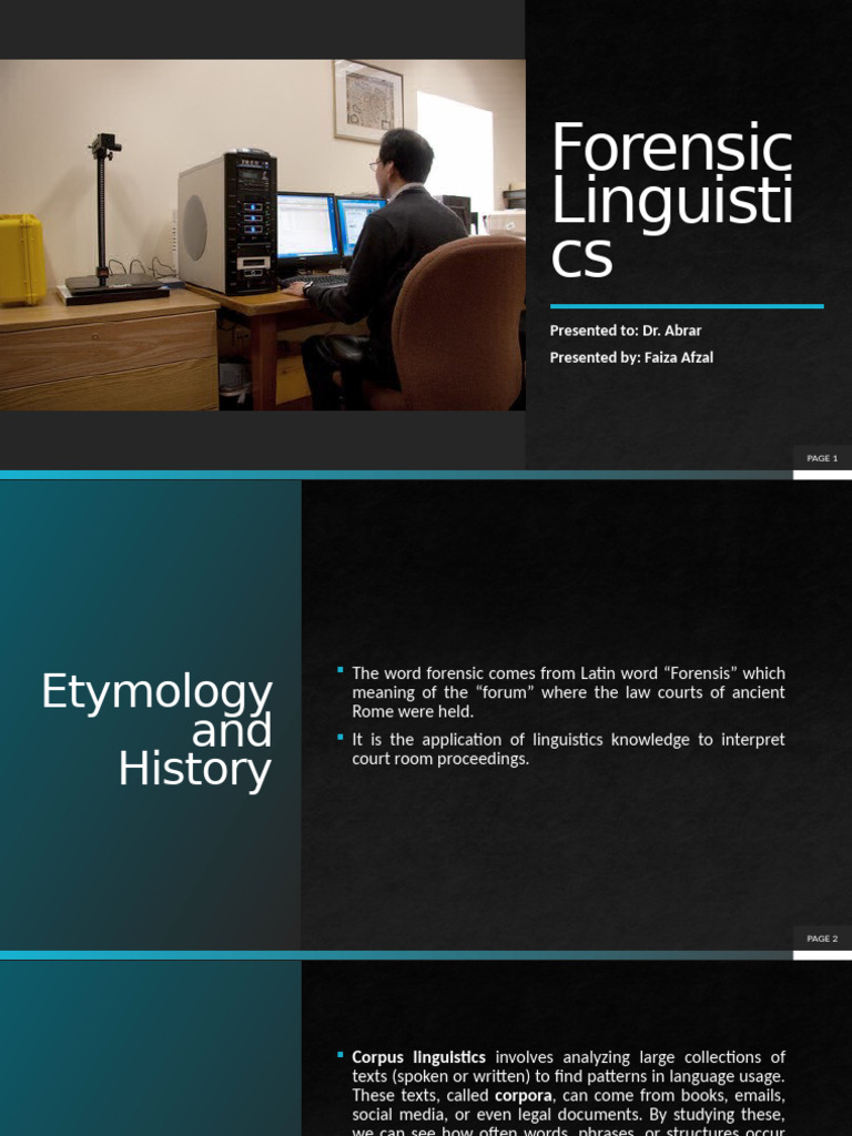 Forensic Linguistics | PDF | Linguistics | Human Communication