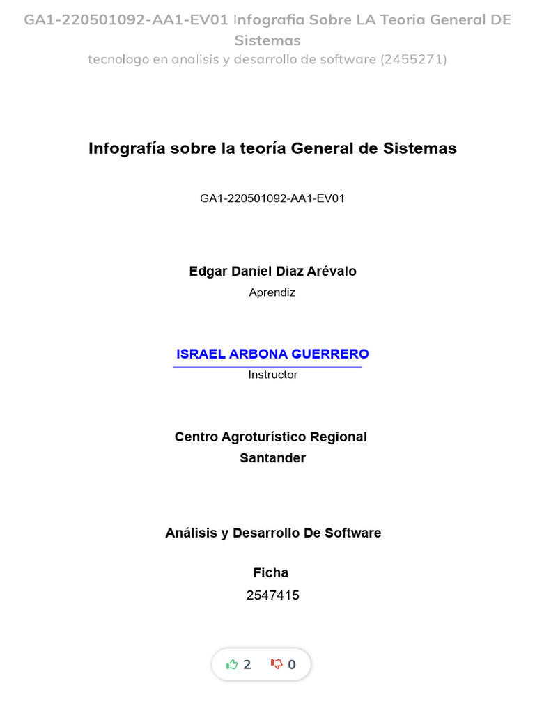 Ga1 220501092 Aa1 Ev01 Infografia Sobre La Teoria General de Sistemas Compress | PDF | Sistema ...