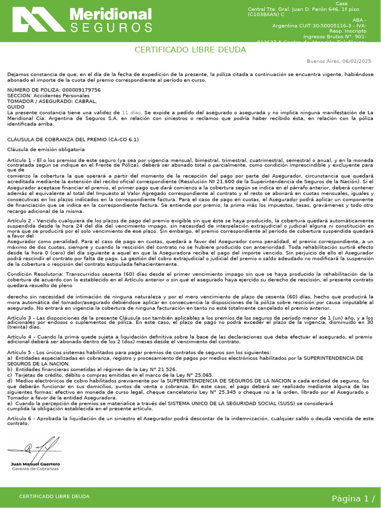 Libre Deuda | PDF | Póliza de seguros | Seguro