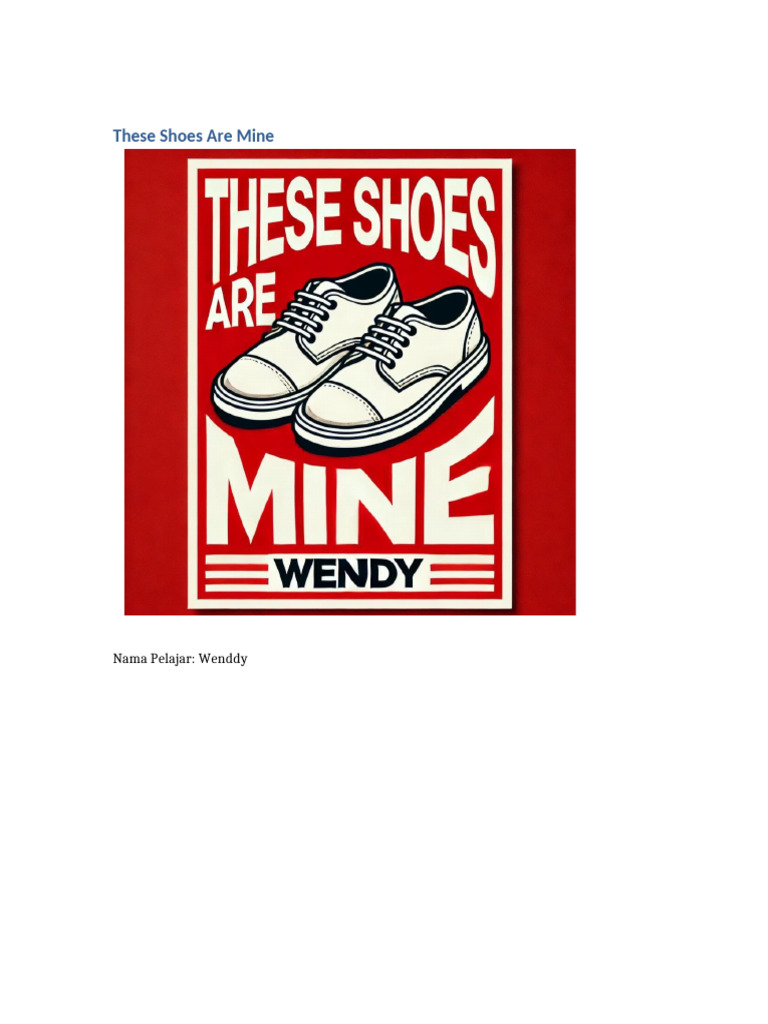 These Shoes Are Mine Poster Corrected | PDF