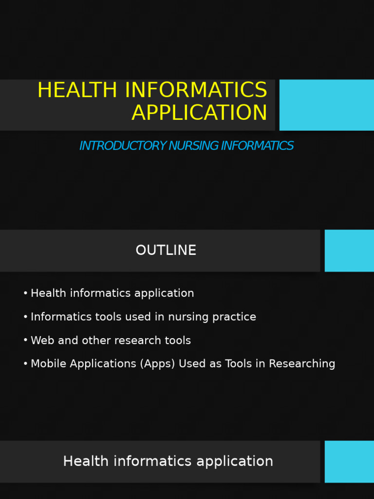 Health Informatics Applications CH3 | PDF | Health Informatics ...