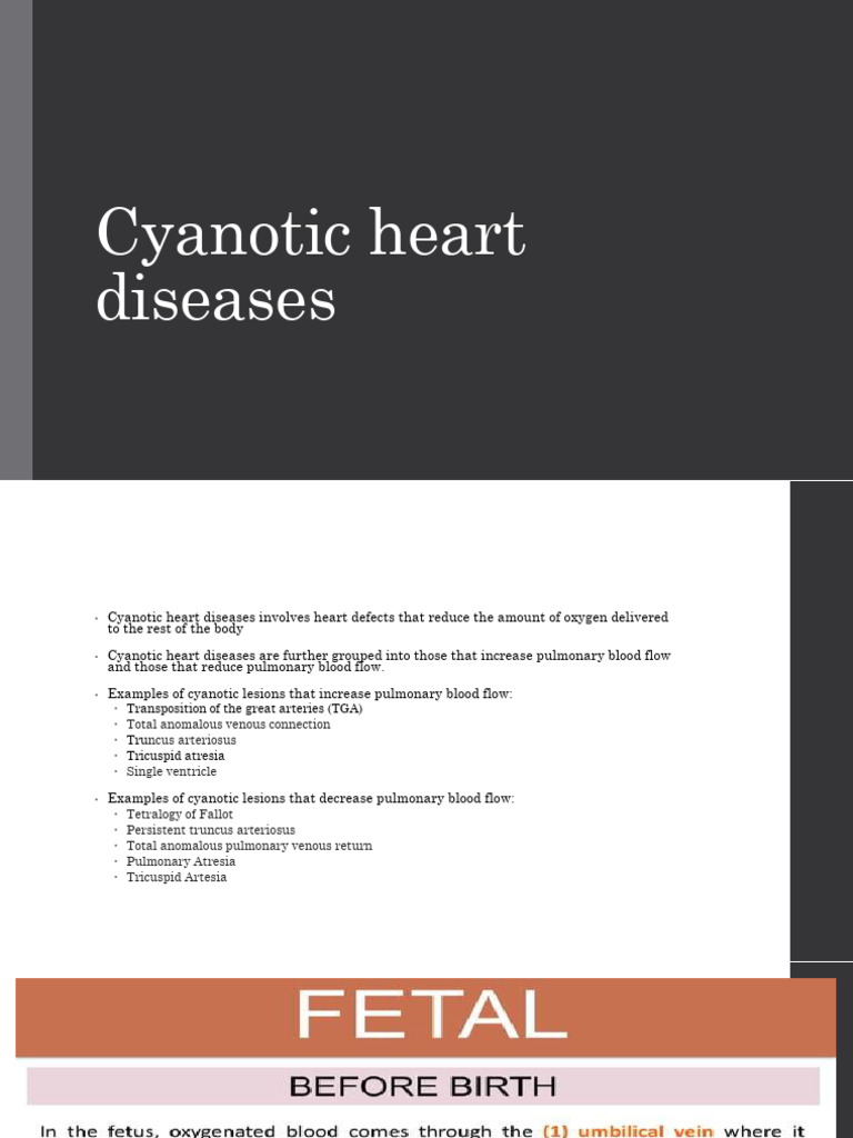 Understanding Cyanotic Heart Diseases | PDF | Congenital Heart Defect ...
