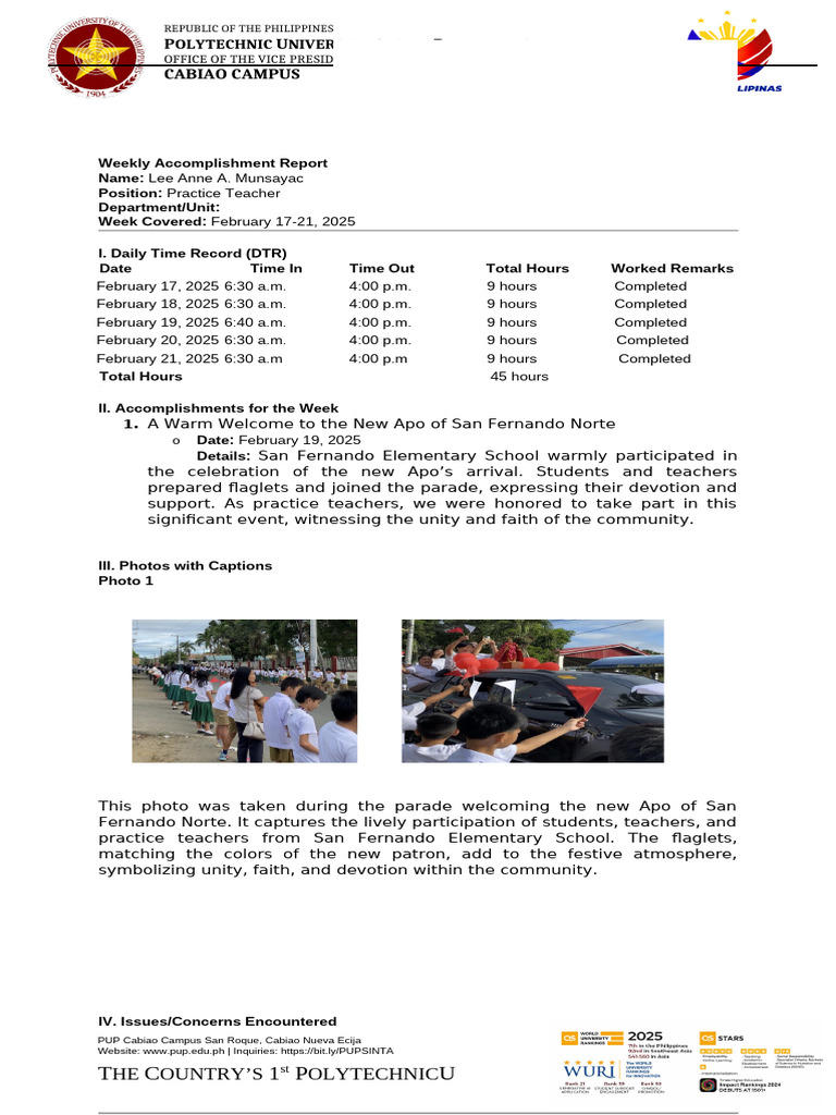 Weekly 20report 20feb 2017-21, 202025 | PDF | Learning | Human ...