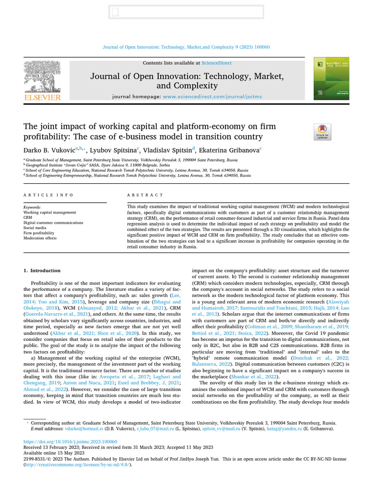 6 - The Joint Impact of Working | PDF | Regression Analysis | Customer ...