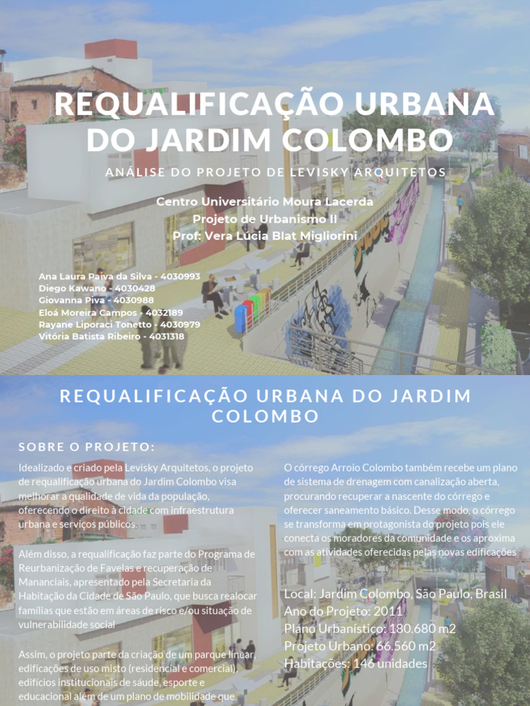 Revitalização Urbana Do Jardim Colombo | PDF | São Paulo