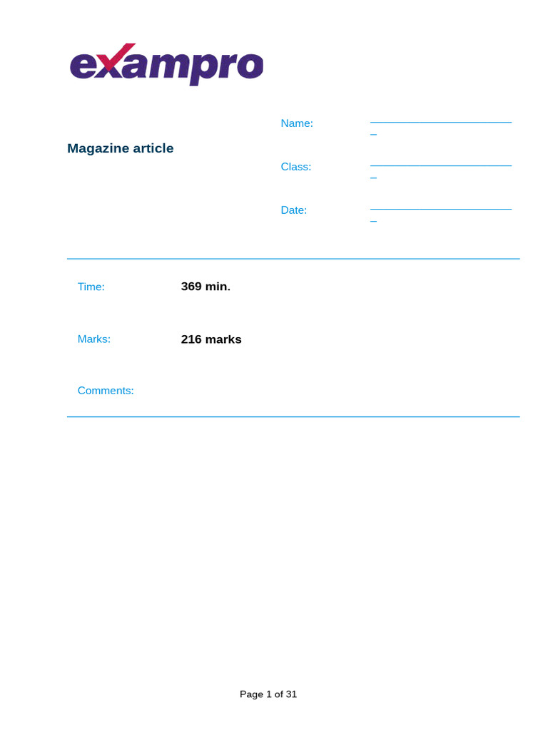 Magazine article (1) | PDF | English Language | Paragraph