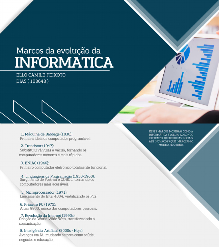 Marcos Da Evolução Da Informática Elloa Camile Peixoto Dias 108648 | PDF