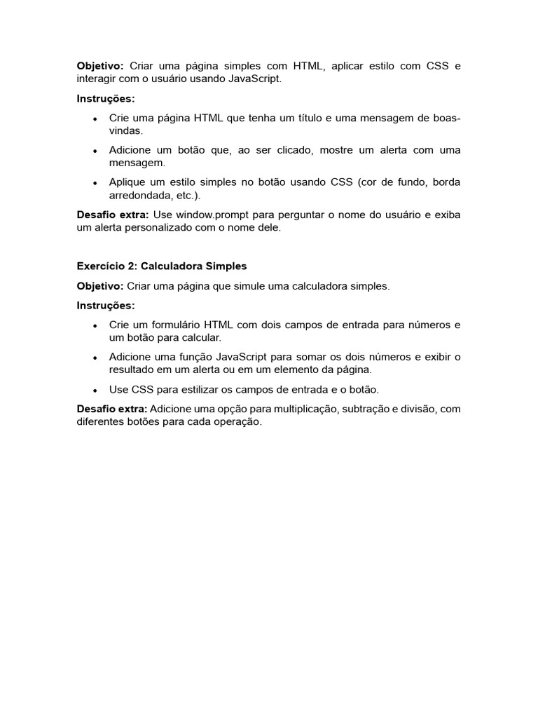 Criando Páginas HTML com CSS e JS | PDF