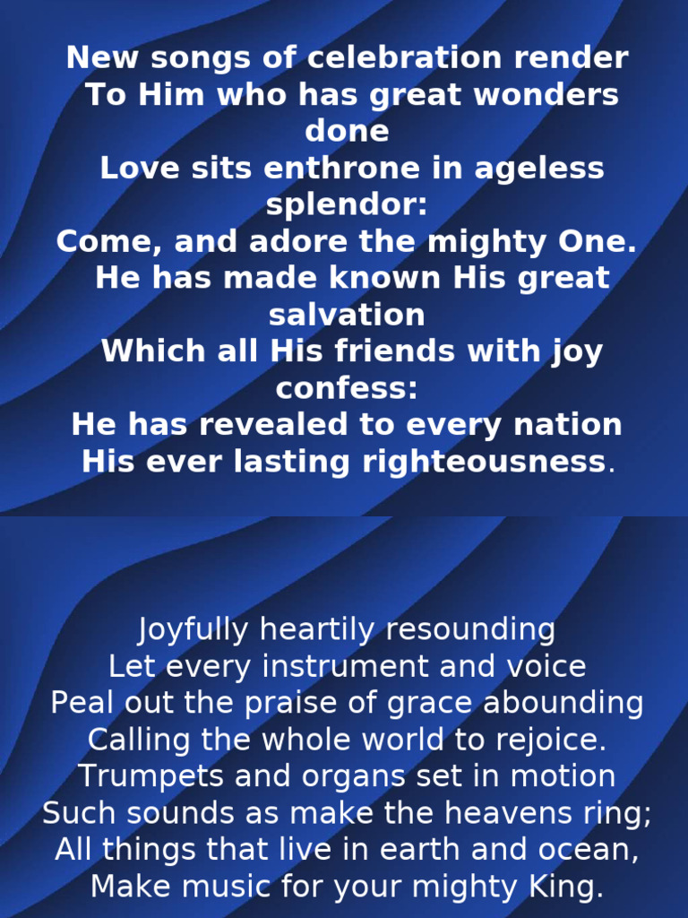 New Songs of Celebration Render | PDF