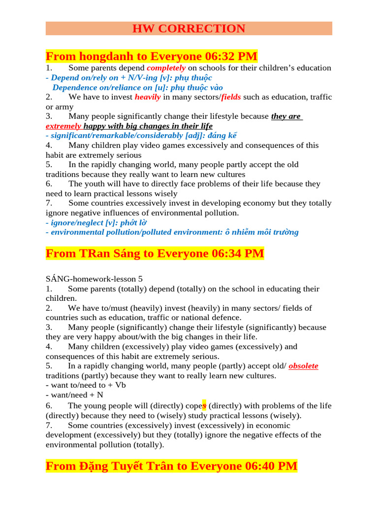 Review Grammar (Noun, Verb, Adj, Adv) | PDF