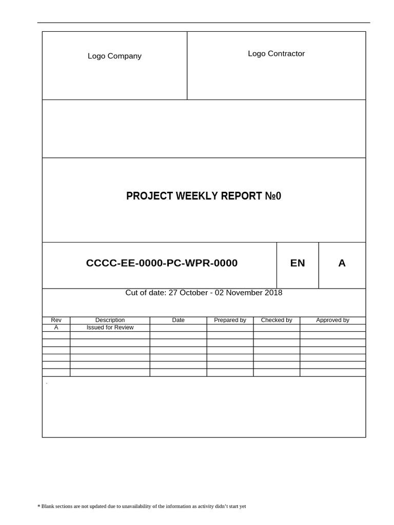 Construction Weekly Report | PDF