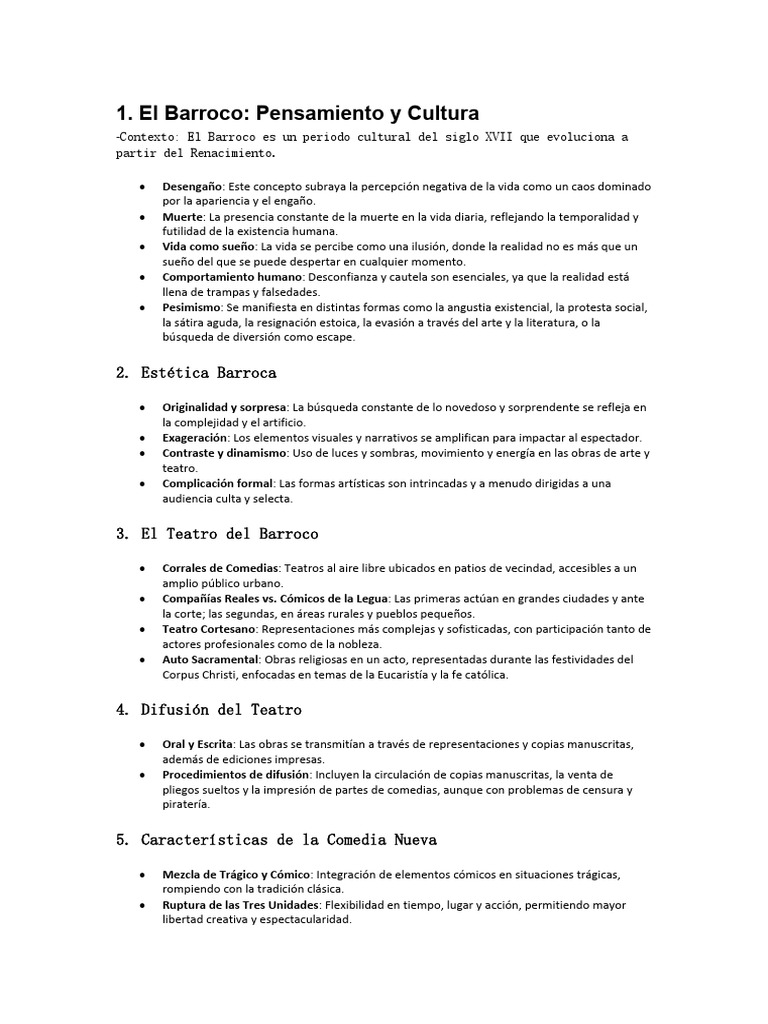 El Barroco | PDF | Barroco | Teatro