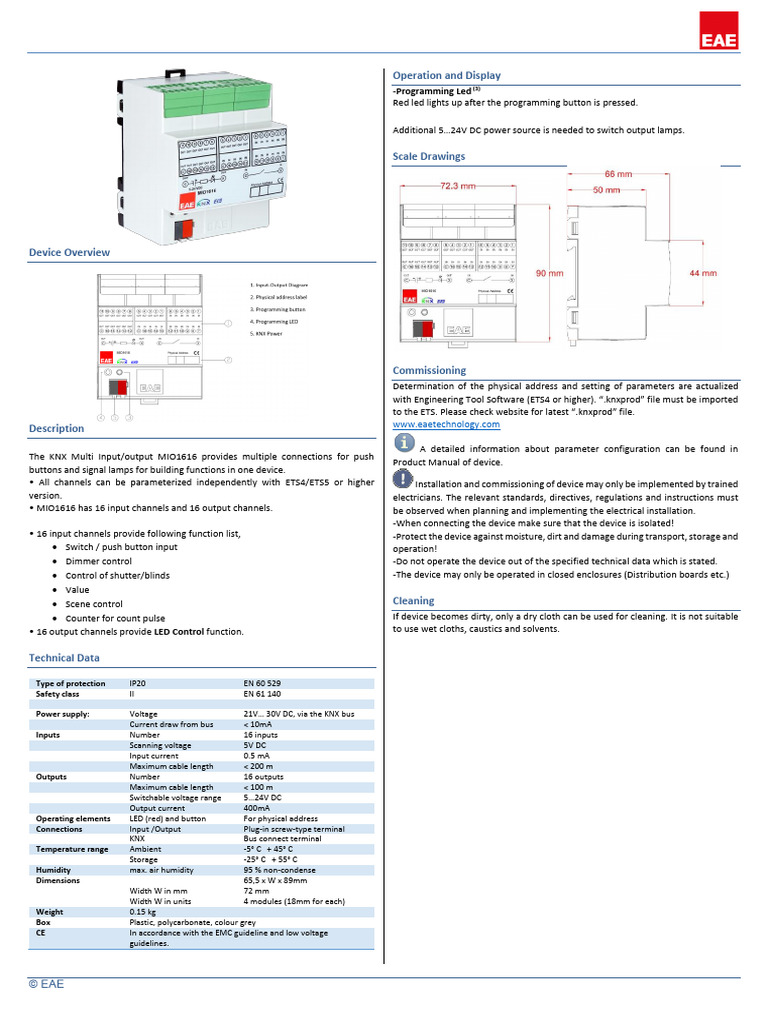 MIO1616 Installation Manual | PDF | Electronics | Manufactured Goods