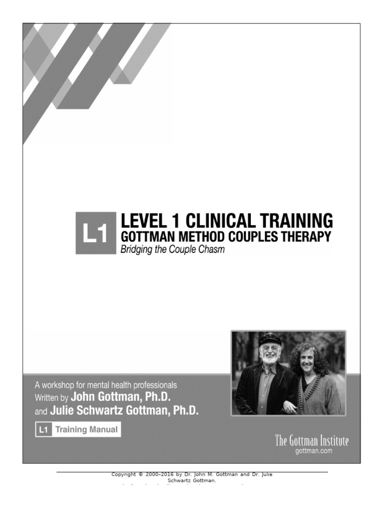 Gottman Level 1 Training Manual | PDF | Clinical Psychology | Emotions