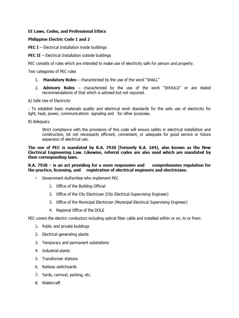 EE-Laws | PDF | Fuse (Electrical) | Electrical Wiring