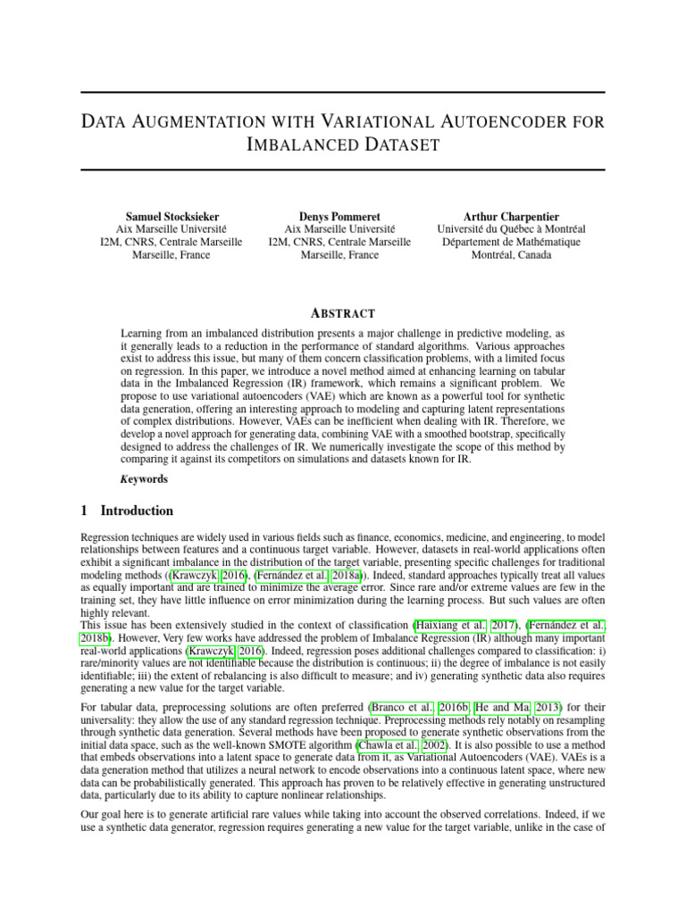 Data Augmentation With Variational Autoencoder | PDF | Regression Analysis | Bootstrapping ...