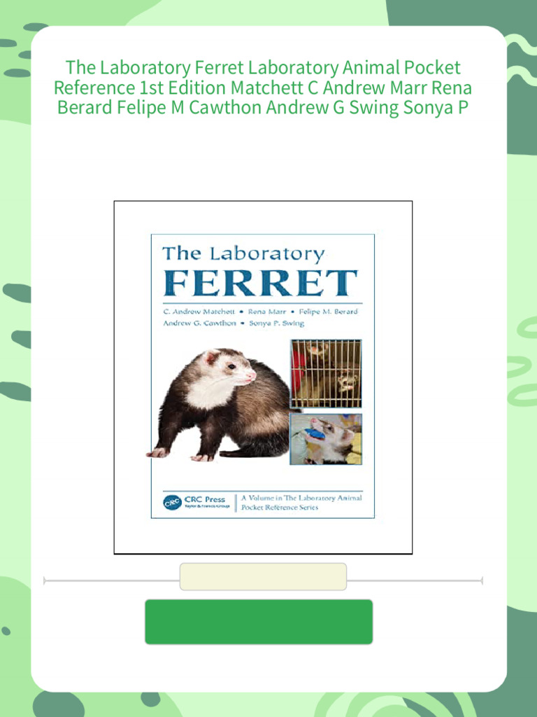 The Laboratory Ferret Laboratory Animal Pocket Reference 1st Edition ...