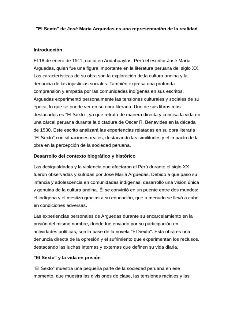 Ensayo de José M.A. Ariadna K. Ticona Machaca 4to Bdocx | PDF | Prisión | Perú