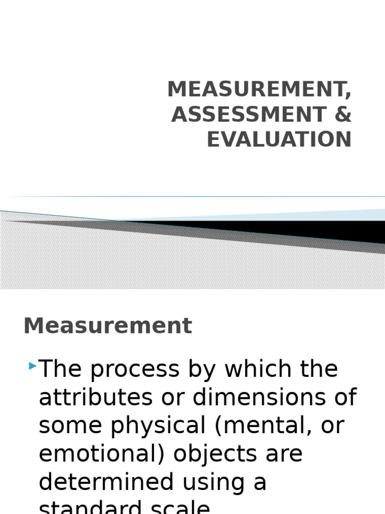 Part 3 Measurement, Assessment & Evaluation | PDF | Educational ...