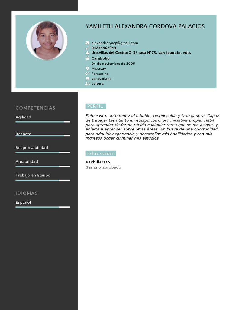 CV Yamileth Palacios | PDF